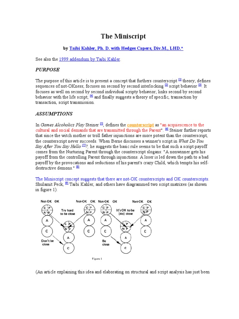 The Mini Script | PDF | Personality Type | Psychotherapy
