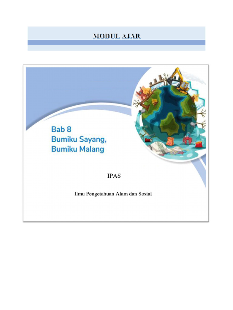 Modul Ajar Kelas-5-Bumiku Sayang Bumiku Malang CRT Perbaikan | PDF