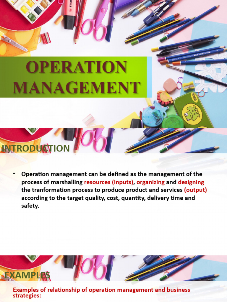Essentials of Operation Management | PDF | Supply Chain | Supply Chain ...