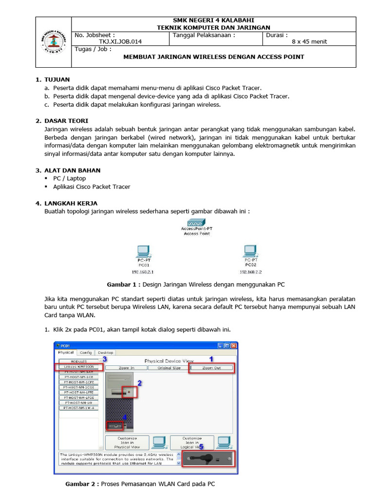 Panduan Jaringan Wireless SMK 4 Kalabahi | PDF