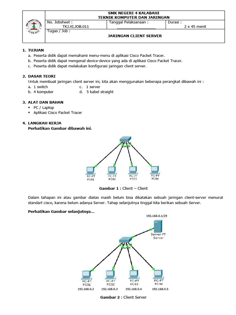 JS4. Jaringan Client Server | PDF