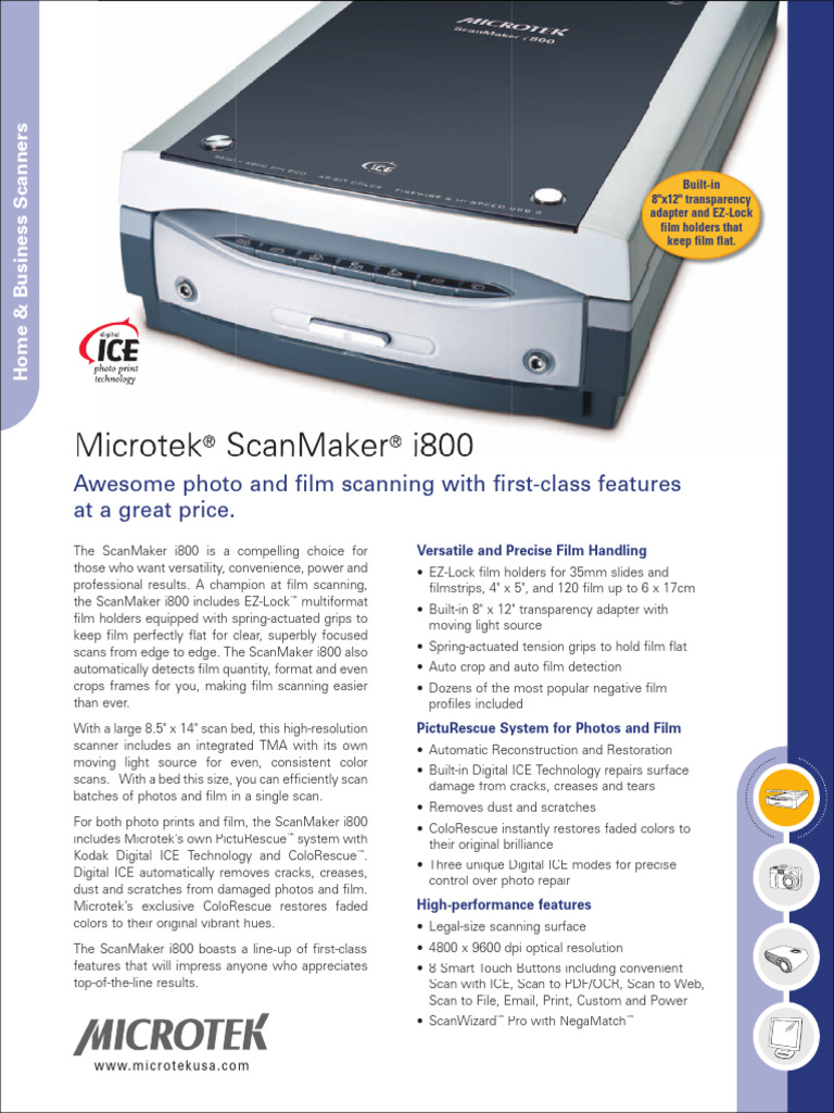 Scanmaker I800 | PDF | Image Scanner | Computing