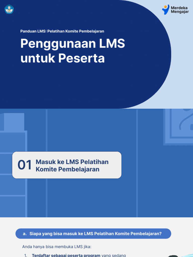 Panduan Akses dan Navigasi LMS PMM | PDF