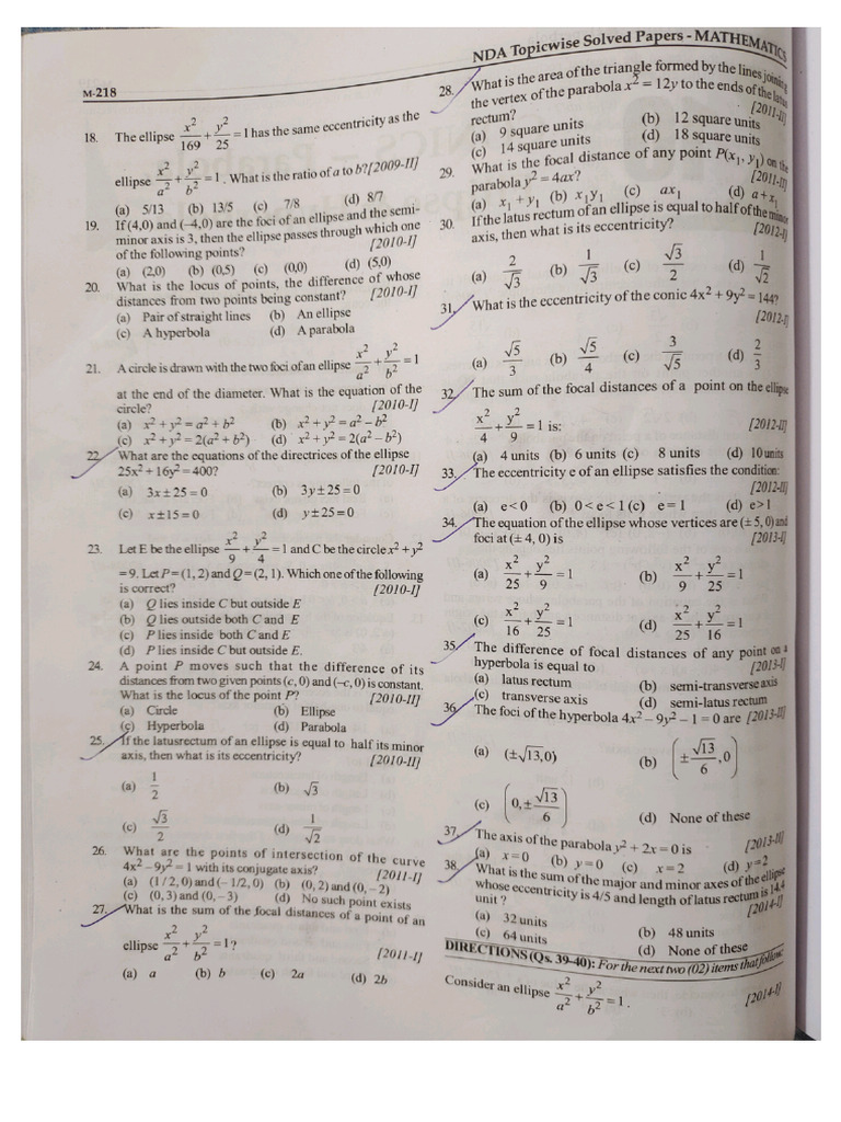 Conic Section Pdf