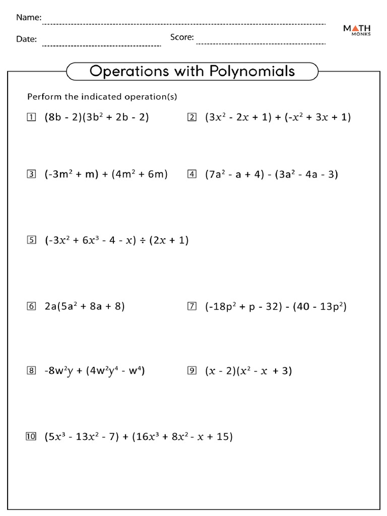 Operations-with-Polynomials-Worksheet | PDF