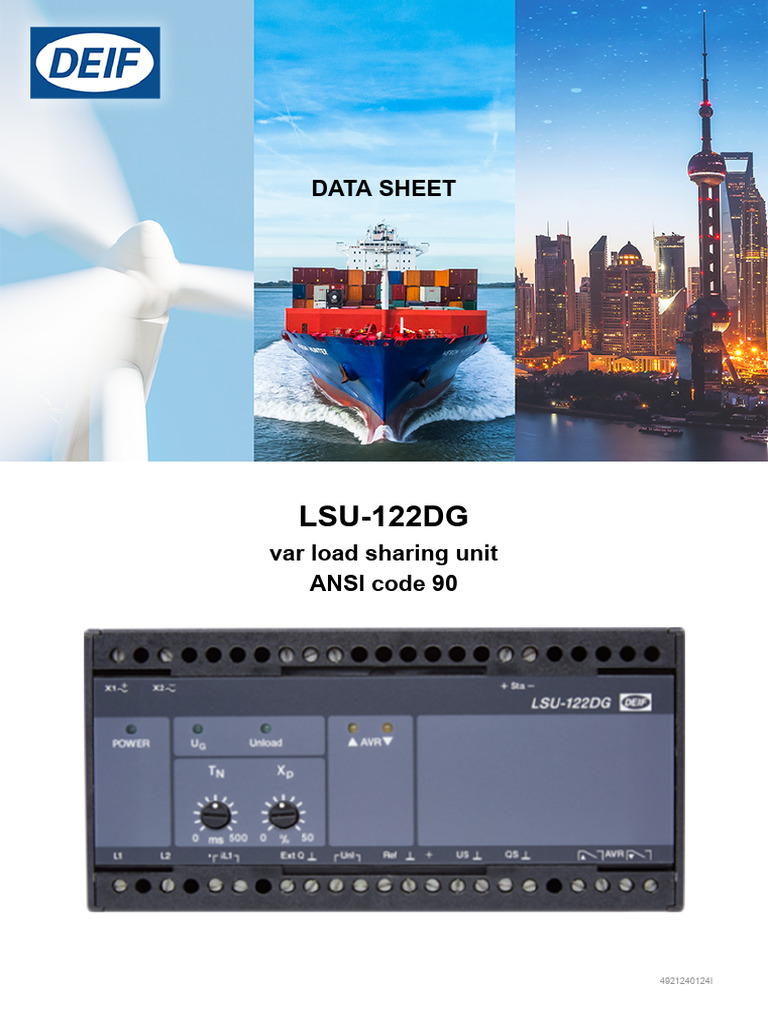 LSU-122DG Load Sharing Unit Data Sheet | PDF | Relay | Ac Power