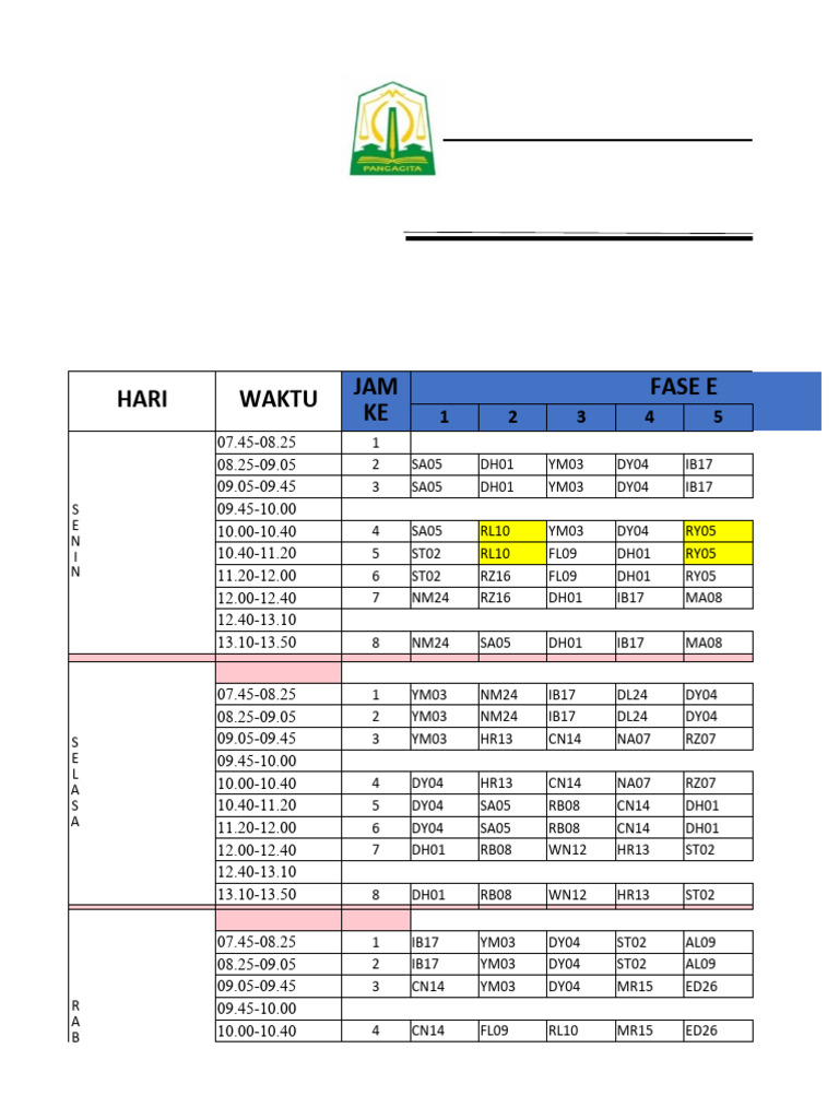 Roster Semester Ganjil 2024-2025 (Juni 2024) - 1 | PDF