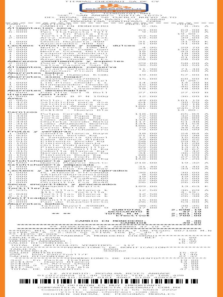 Ticket | PDF | Cocina | Industria de alimentos