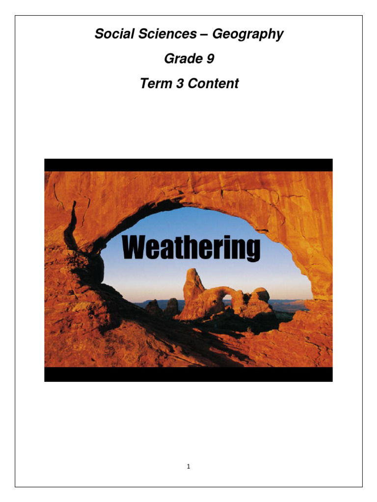 Grade 9 Geography Training Manual | PDF | Weathering | Glacier