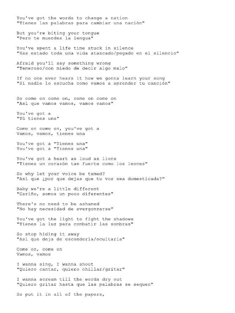 Song by Emily Sandé. | PDF