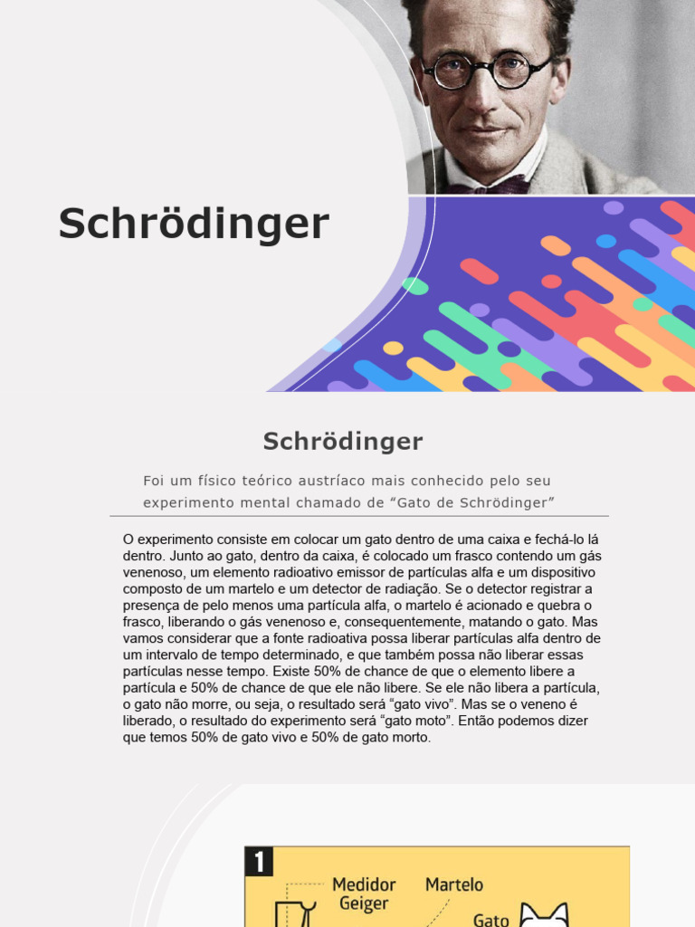 Gato de Schrödinger: Experimento Mental | PDF | Filosofia