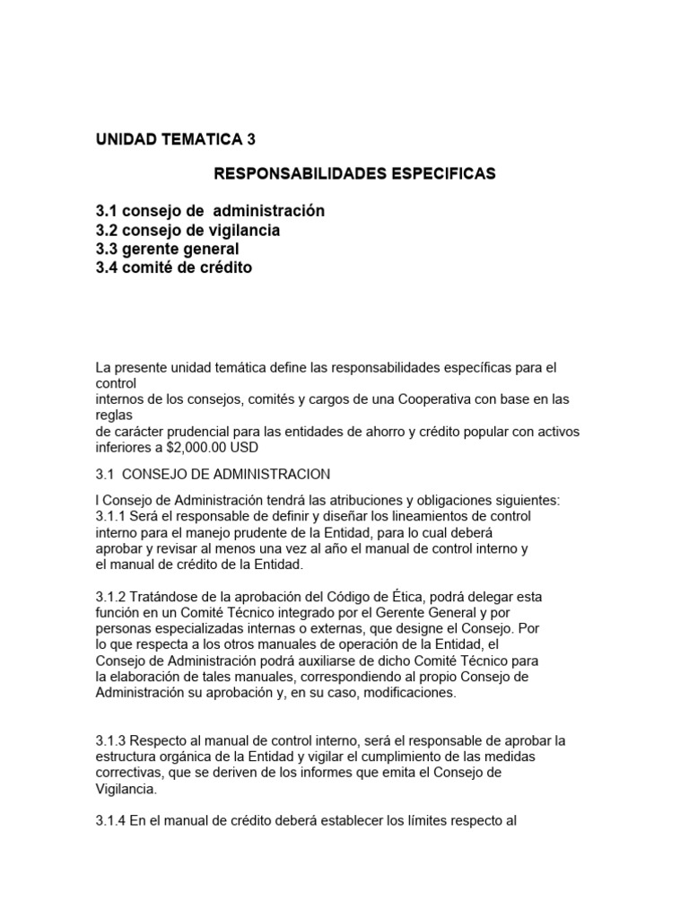 Unidad Tematica 3 | PDF | Junta Directiva