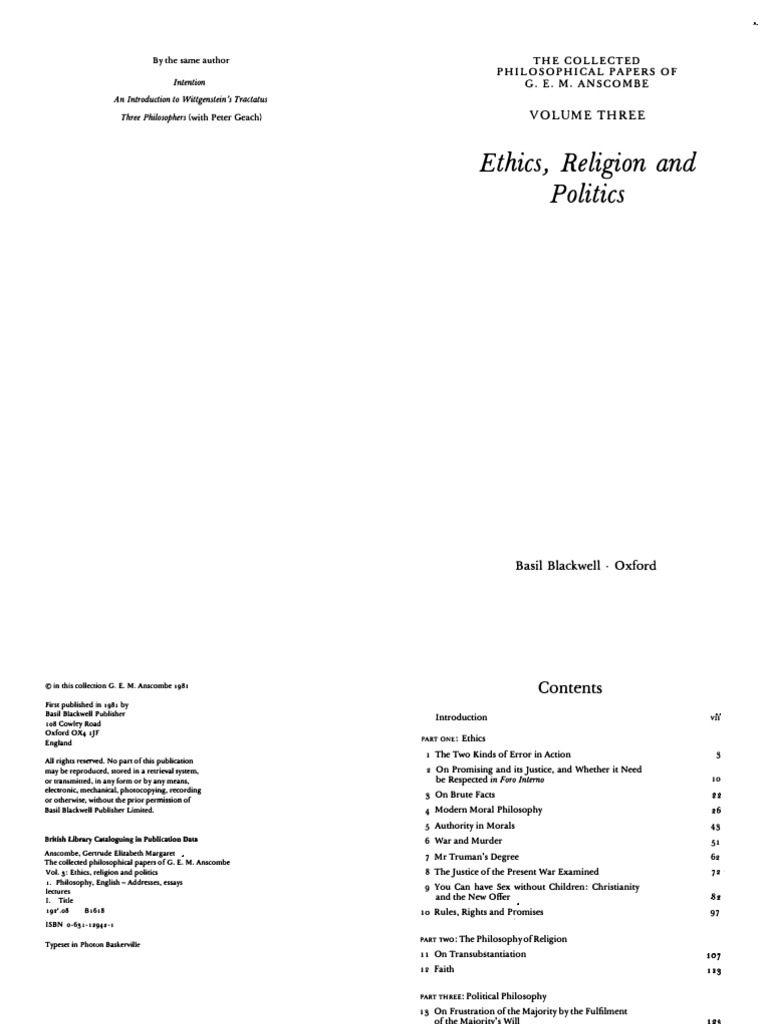 03 - GEM Anscombe - Collected Philosophical Papers of G. E. M. Anscombe ...