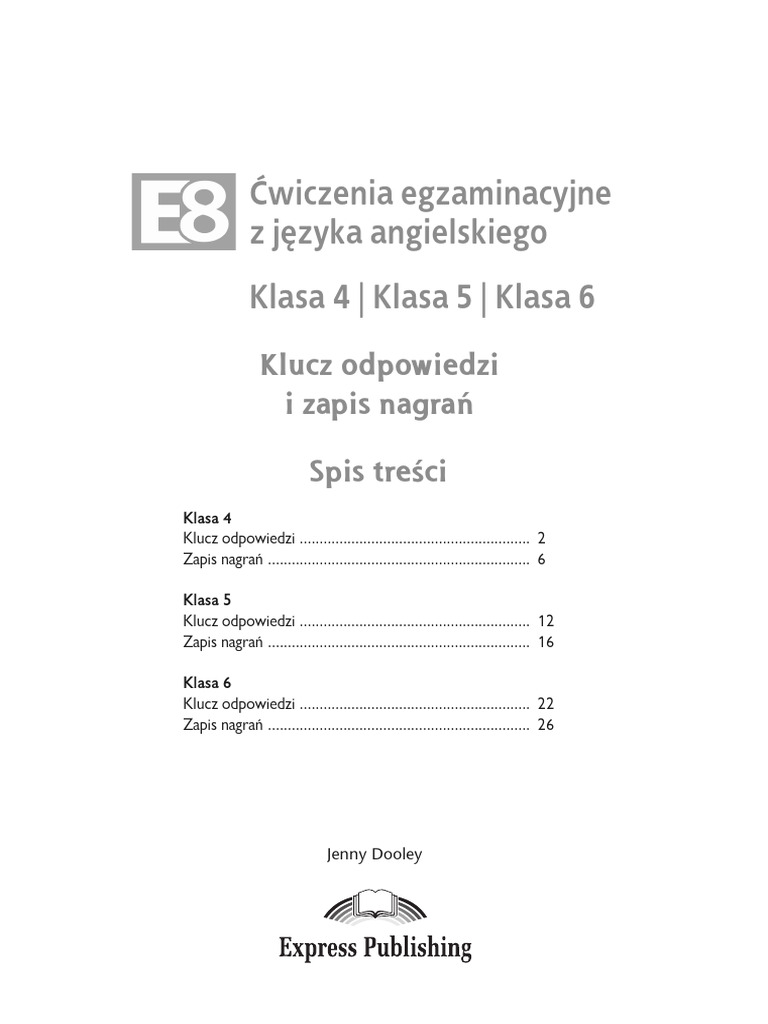 1 - E8 Cwiczenia Egz Klucz | PDF