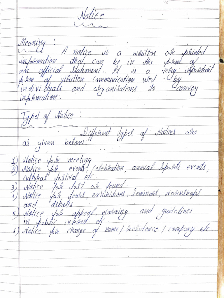 Notice (Examples) | PDF