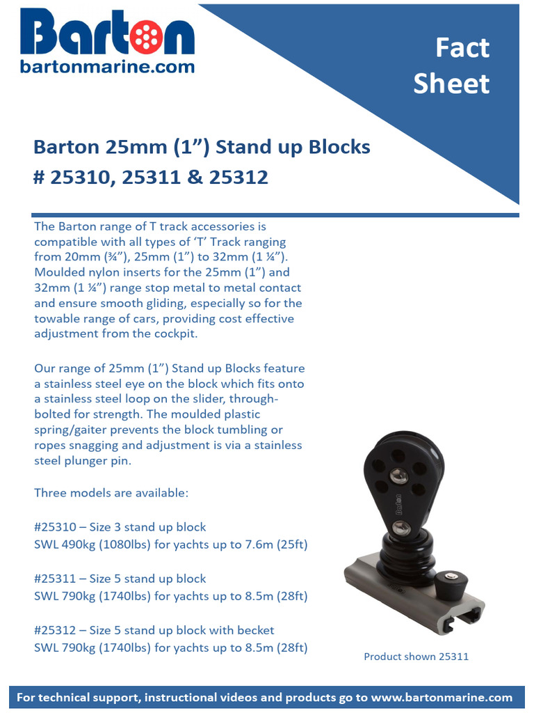 Barton Marine 25mm Stand Up Blocks | PDF | Technology & Engineering
