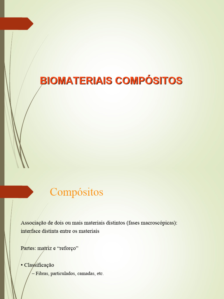 Biomateriais Compósitos: Tipos e Aplicações | PDF | Material composto ...