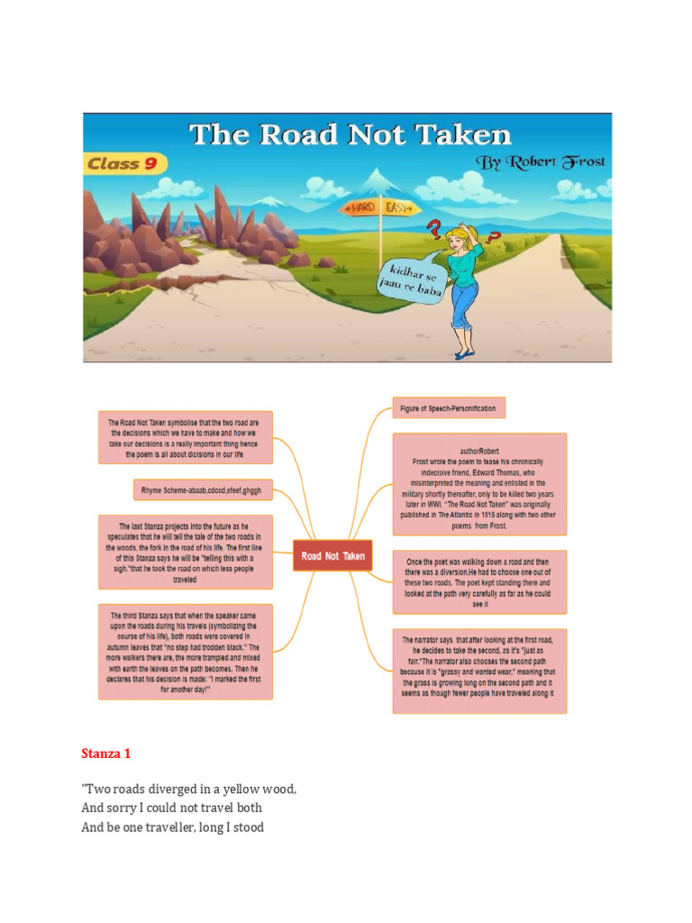Analysis of "The Road Not Taken" | PDF | Poetry