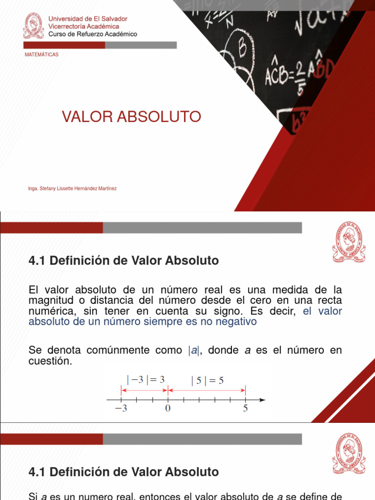 VALOR ABSOLUTO | PDF | Matemáticas | Conceptos matemáticos