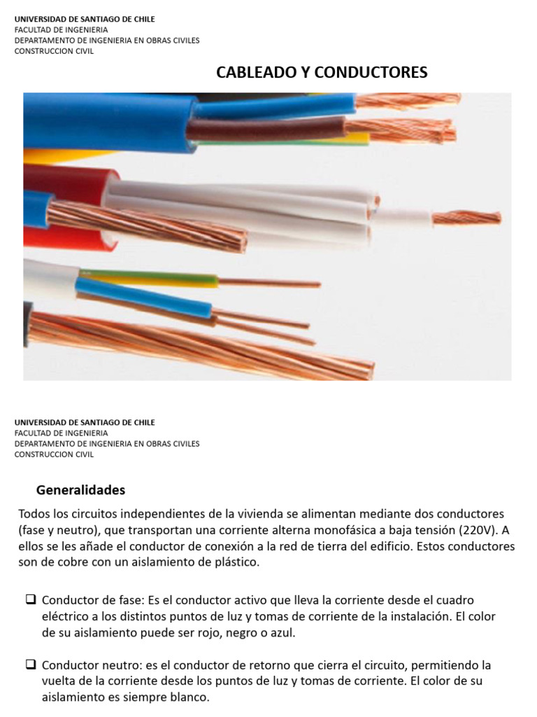 Cableado | PDF | Corriente eléctrica | Conductor electrico