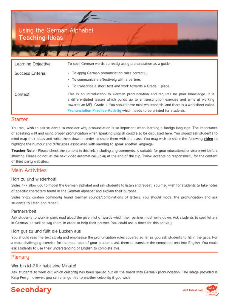 Mastering German Pronunciation Basics | PDF | German Language ...