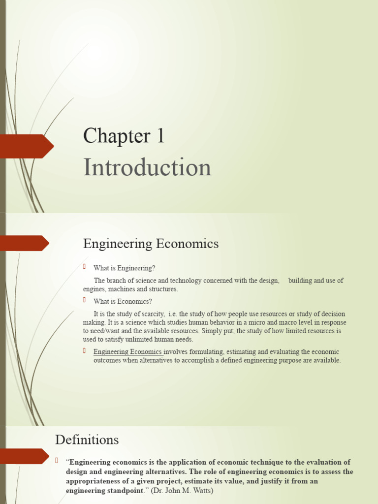 Chapter 1 EE | PDF | Economics | Decision Making