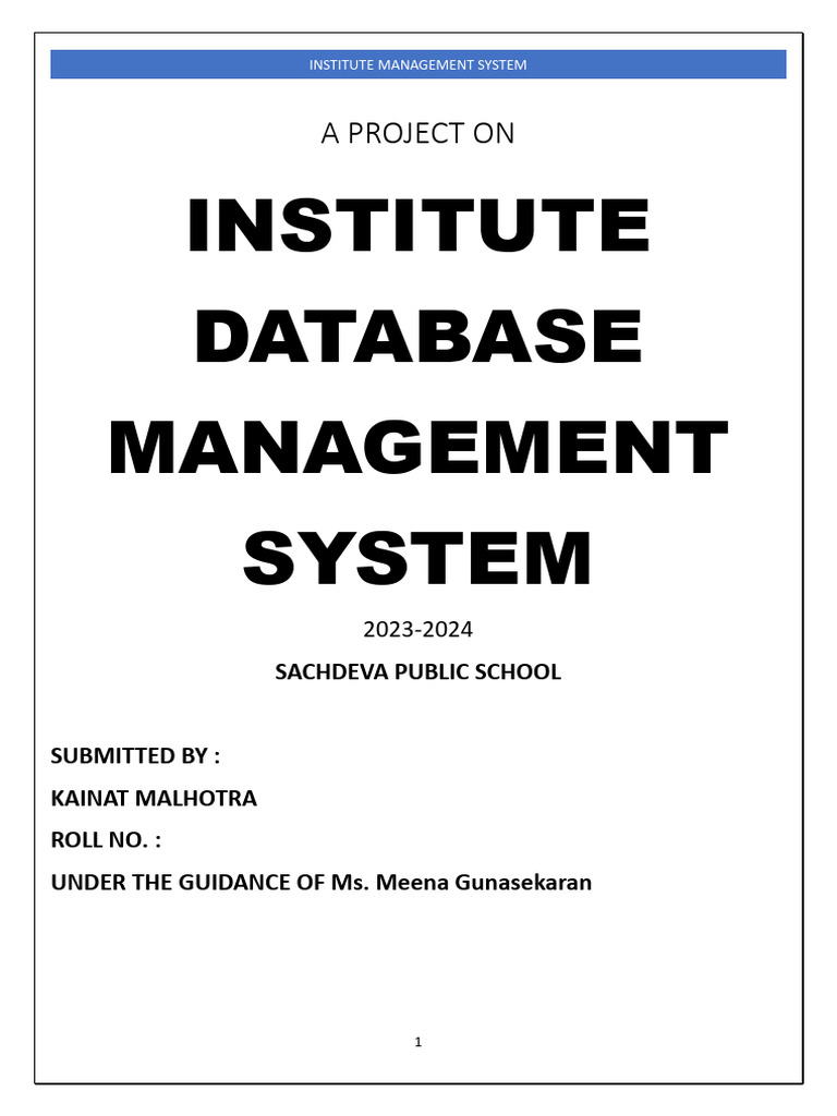Institute Database Module Python Connectivity | PDF | Python ...