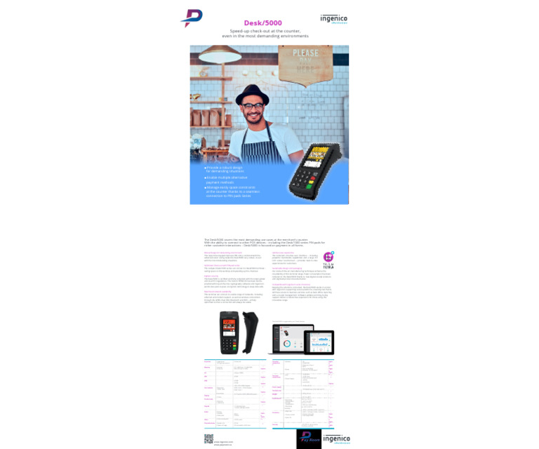 PayXoom Desk 5000 Ing Terminal New | PDF | Point Of Sale | Computing