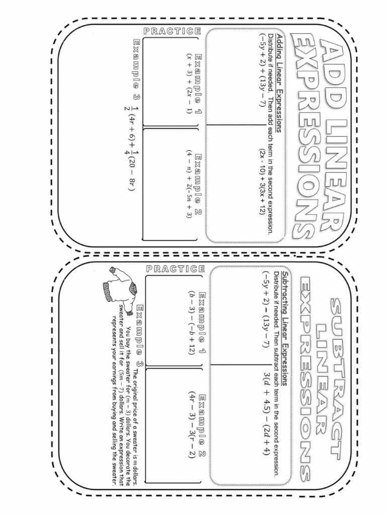 Add Subtract Expressions Notes Revised | PDF