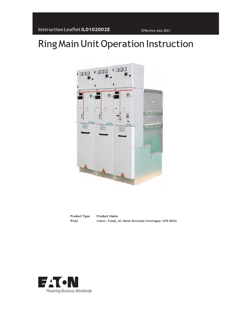 Anexo 5 MANUAL CELDAS GIS RVAC - EATON | PDF | Electric Power ...