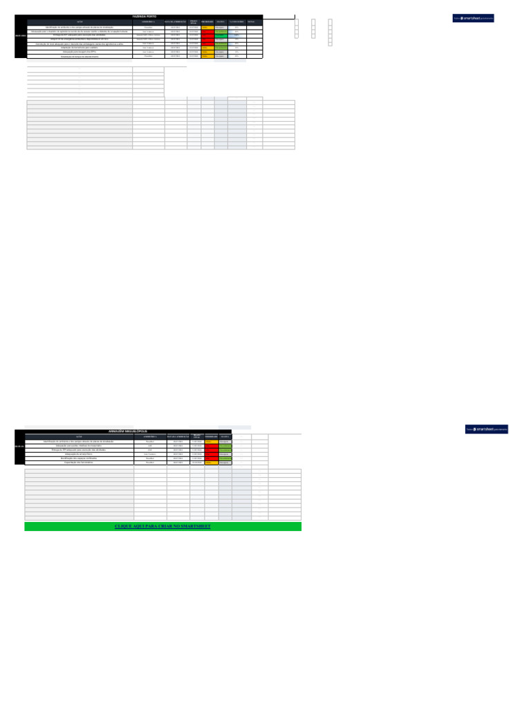 Modelo Planilha De Ação Pdf