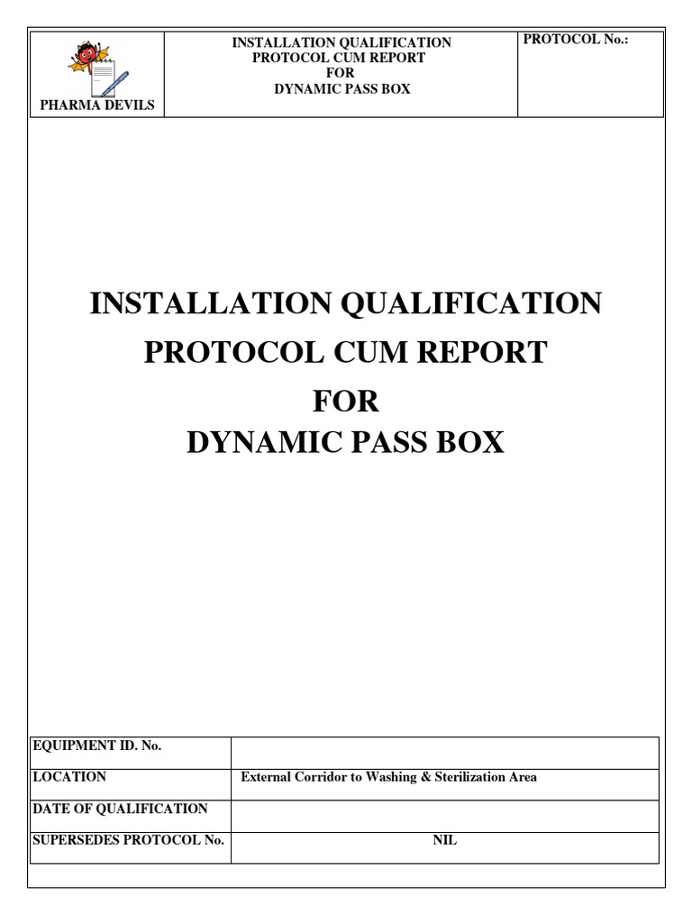 Installation Qualification For Dynamic Pass Box | PDF | Verification And Validation | Electrical ...