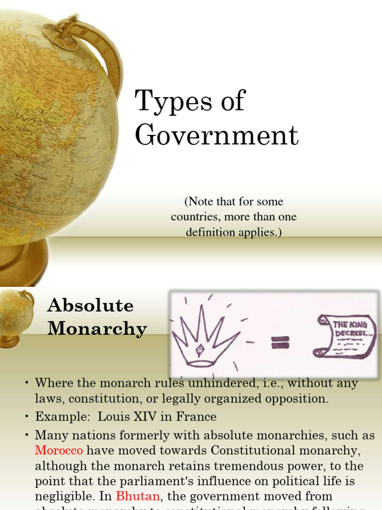 Types of Government | Download Free PDF | Monarchy | Republic