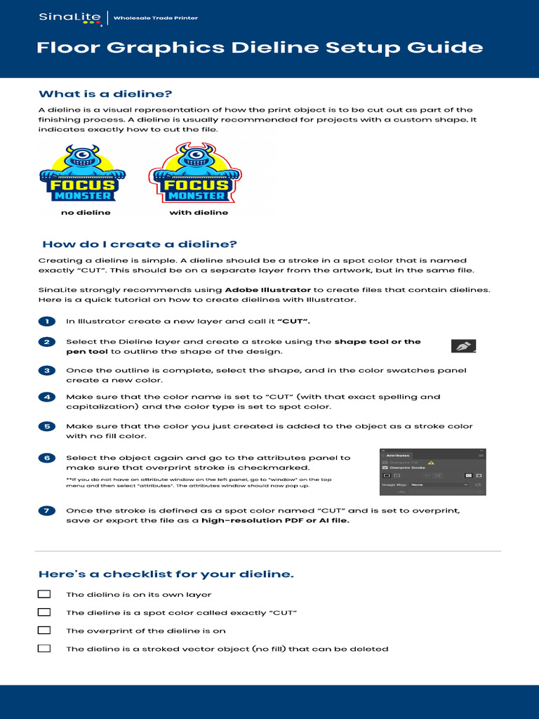 Floor-Graphics-Dieline-Setup-Guide | PDF