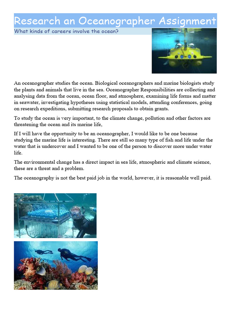 1.13 - Research An Oceanographer Assignment-1 | PDF | Science & Mathematics