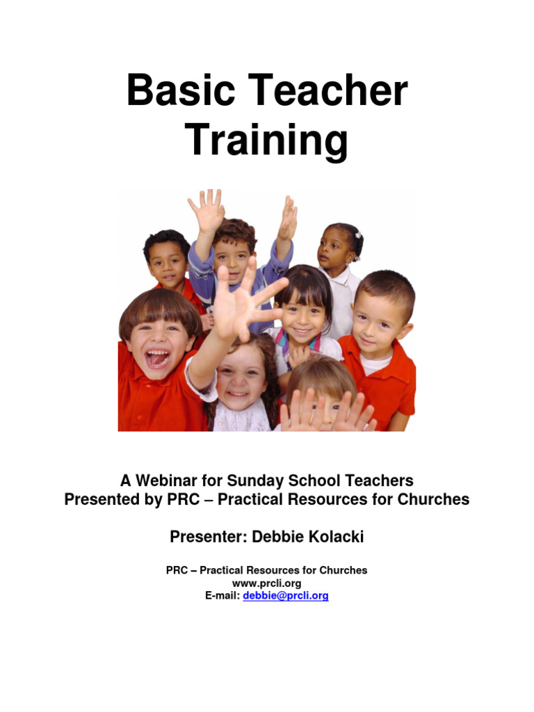 Basic Teacher Training Booklet | PDF | Faith | Prayer