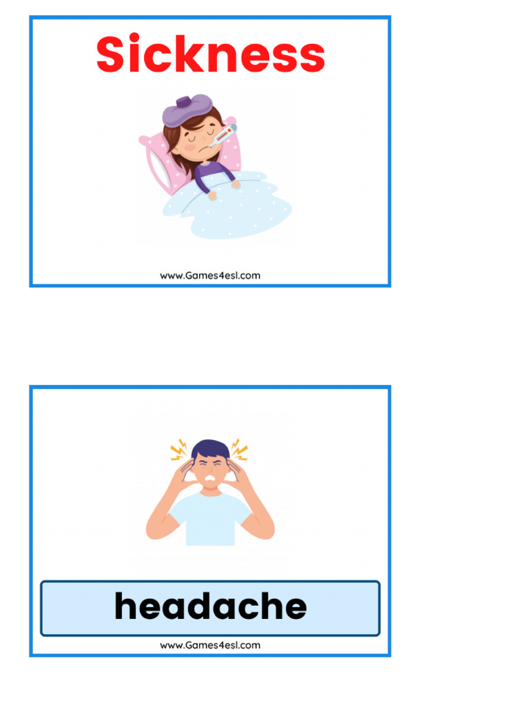 Sickness Vocabulary | PDF