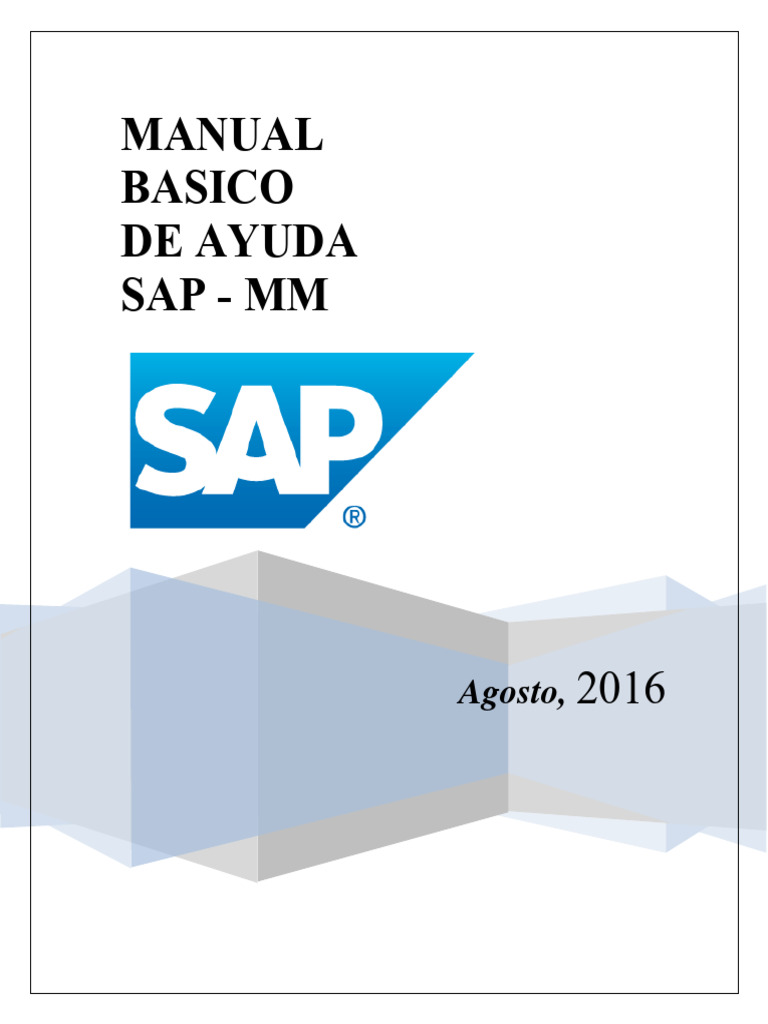 Manual Básico SAP MM: Proceso y Transacciones | PDF