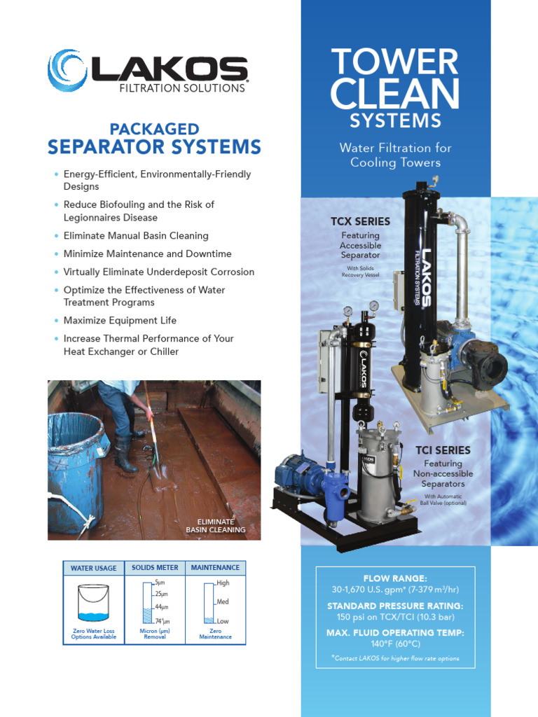 LS 710 TCX TCI TowerClean Brochure | PDF | Pump | Length