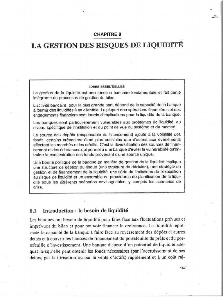 Gestion Des Risques de Liquidité - Doc1 | PDF