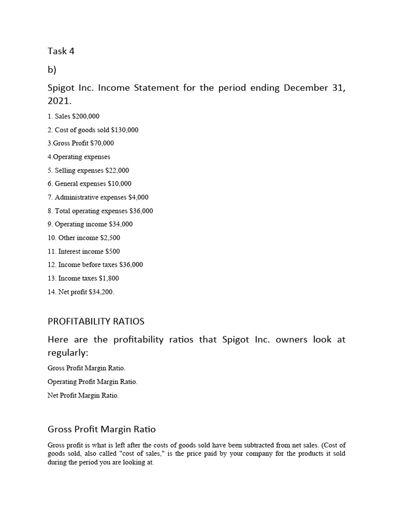 Task 4b UBO | PDF | Income Statement | Balance Sheet