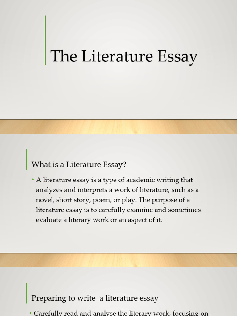How to Write a Literature Essay | PDF | Essays | Argument