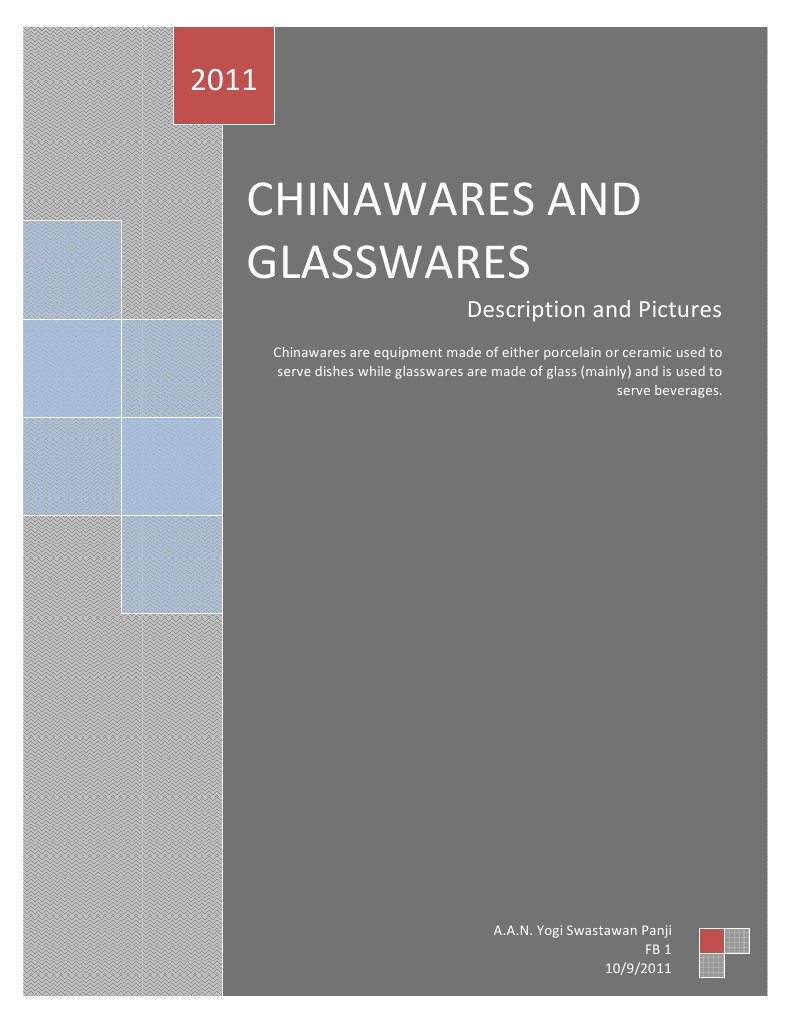 Types and Examples of Chinaware | PDF | Tableware | Wine