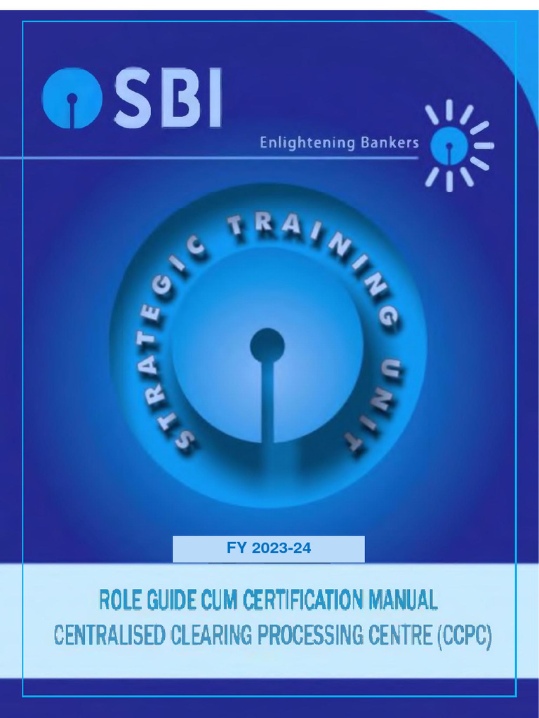CCPC Role Manual Fy 2023-24 | PDF | Cheque | Clearing (Finance)