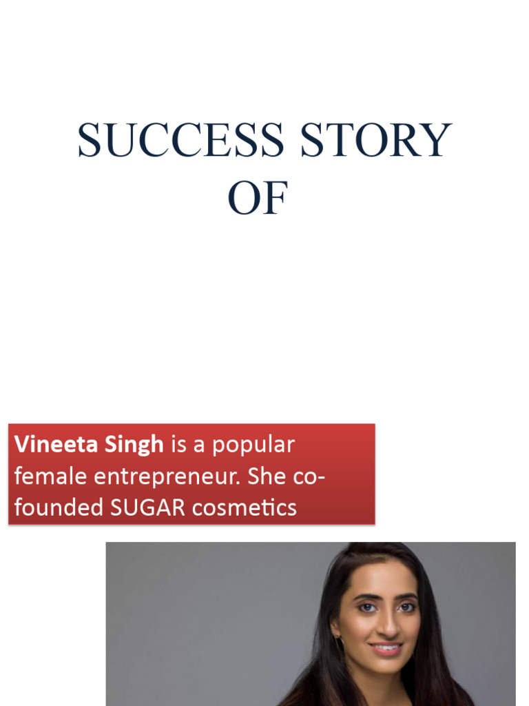 SUCCESS STORY OF Vineeta Singh | PDF | Business | Social Science