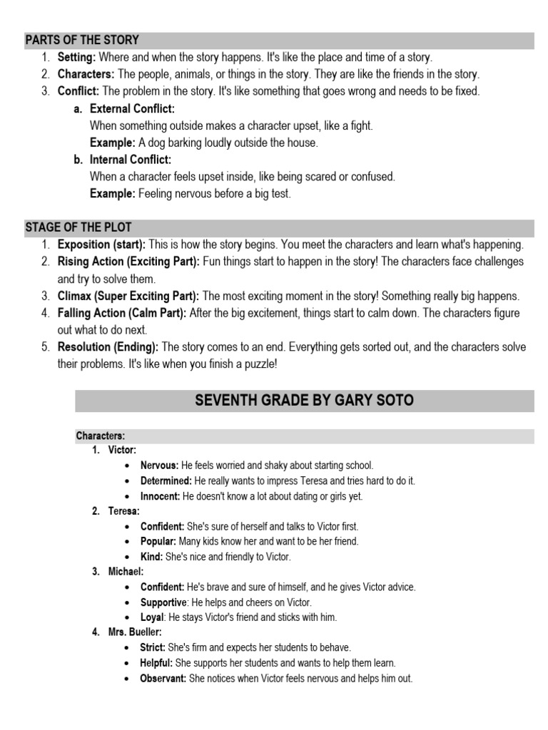 Seventh Grade by Gary Soto | PDF | Self-Improvement