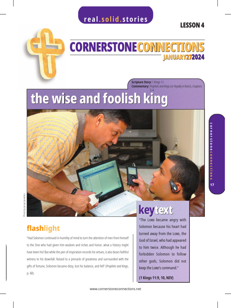 The Wise and Foolish King | PDF | Solomons | David