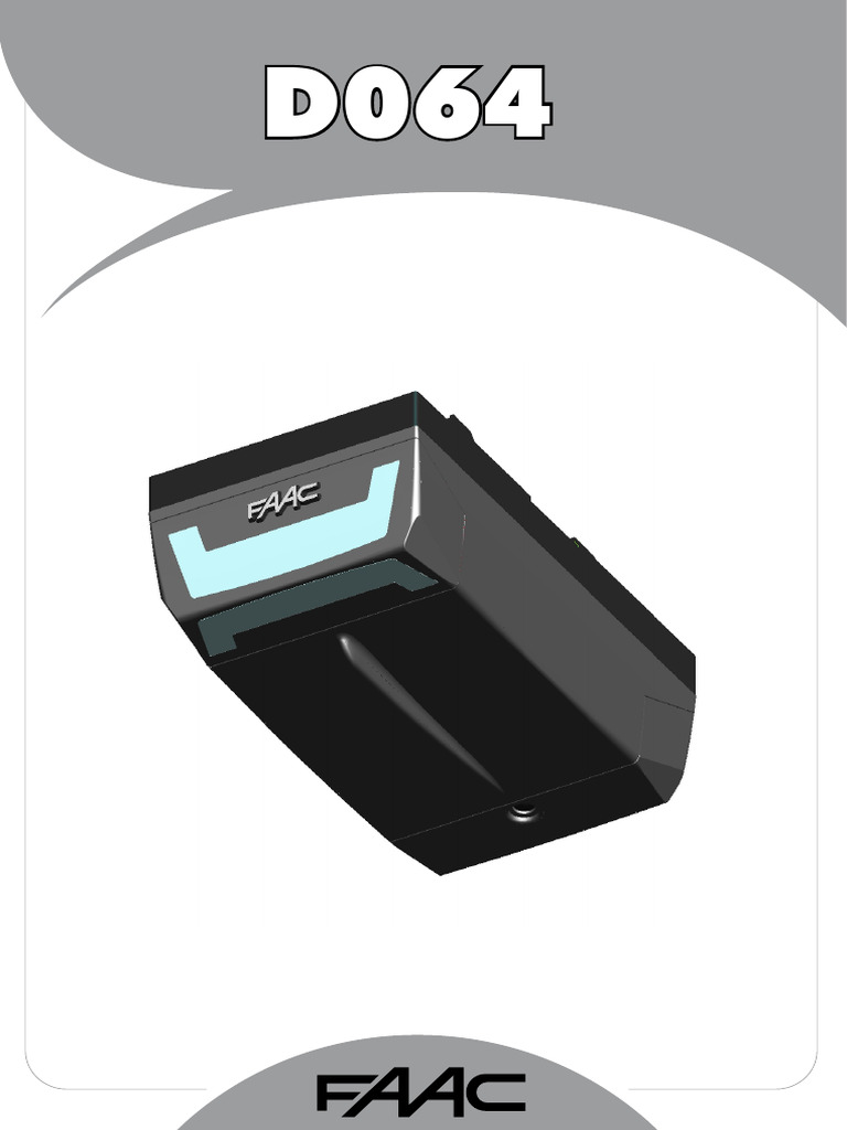FAAC Garage Sectional Door Opener D064 - 732559 - RevA - EN | PDF | Machines | Radio Control