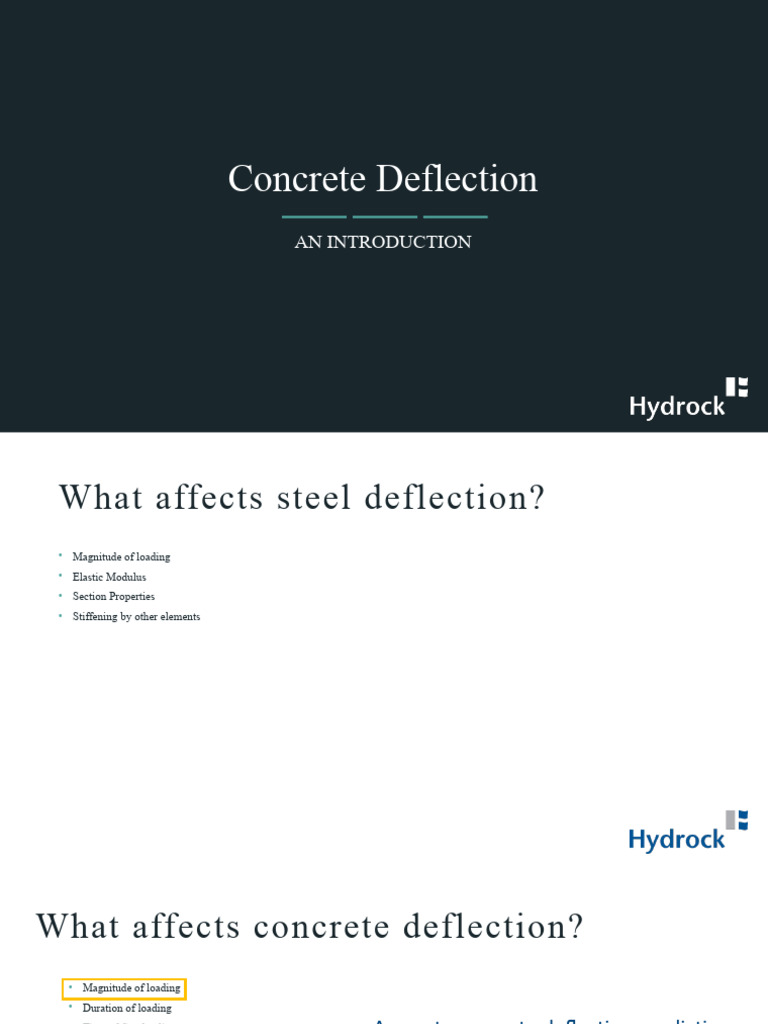 Concrete Deflection Presentation Final | PDF | Young's Modulus | Concrete