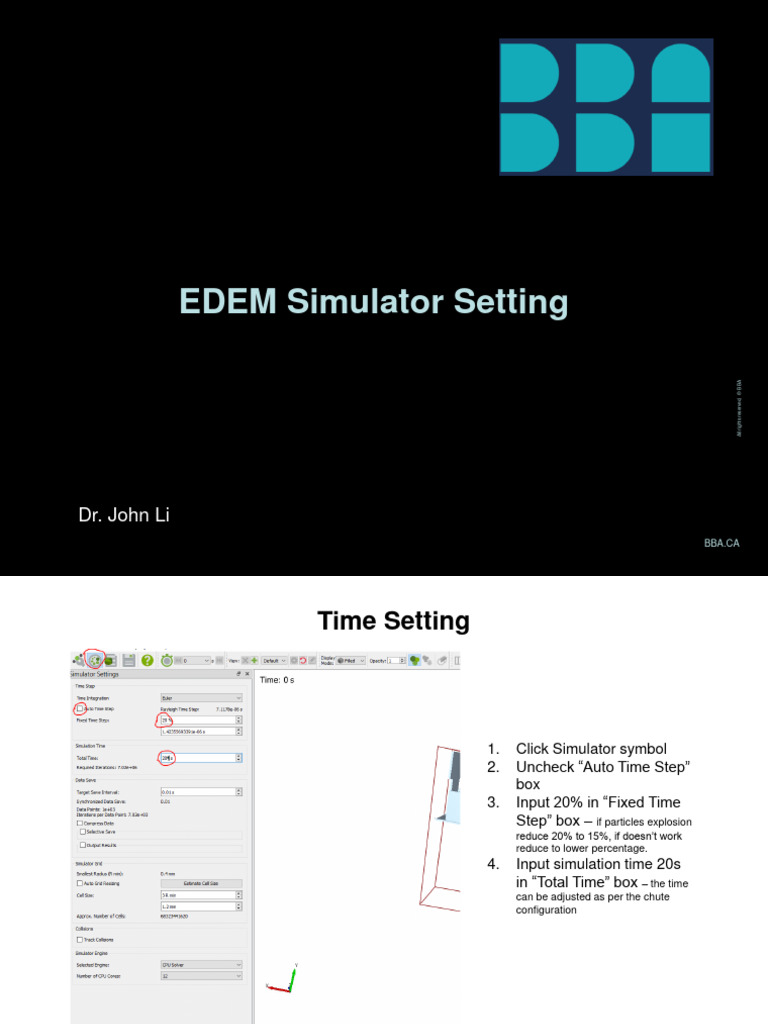 EDEM Step by Step Instruction - Simulator Setting | PDF | Computers